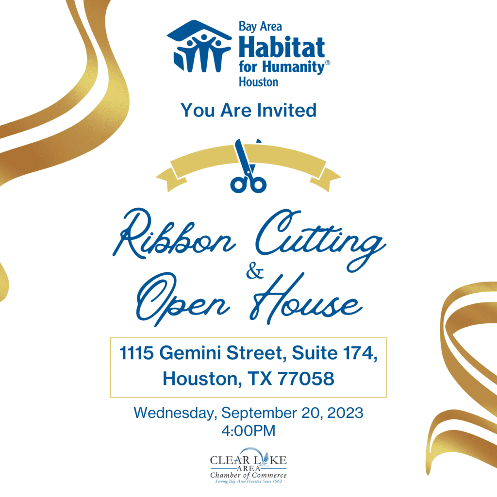 Ribbon Cutting Ceremony with Clear Lake Area Chamber of Commerce – Bay Area Habitat for Humanity